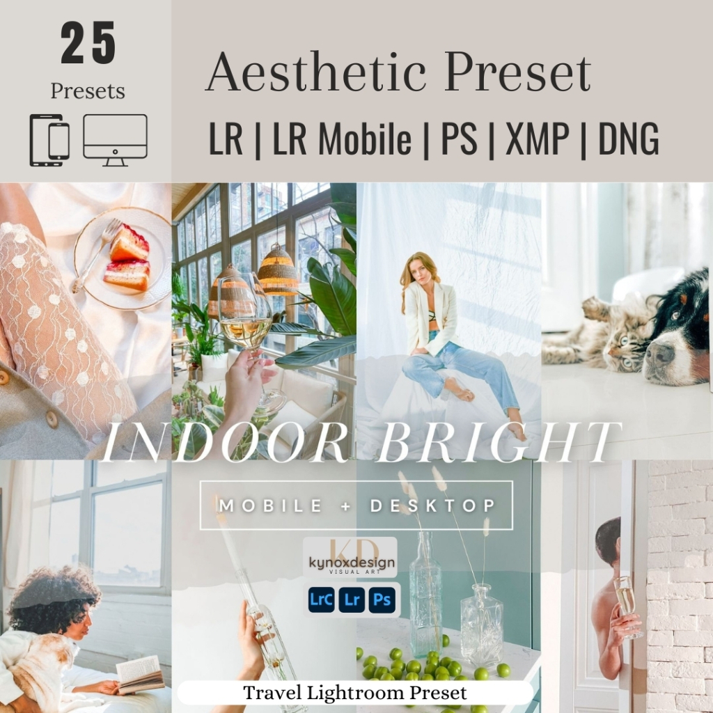 [Lightroom Preset] Aesthetic Preset - Indoor Bright for LR/LR(mobile ...