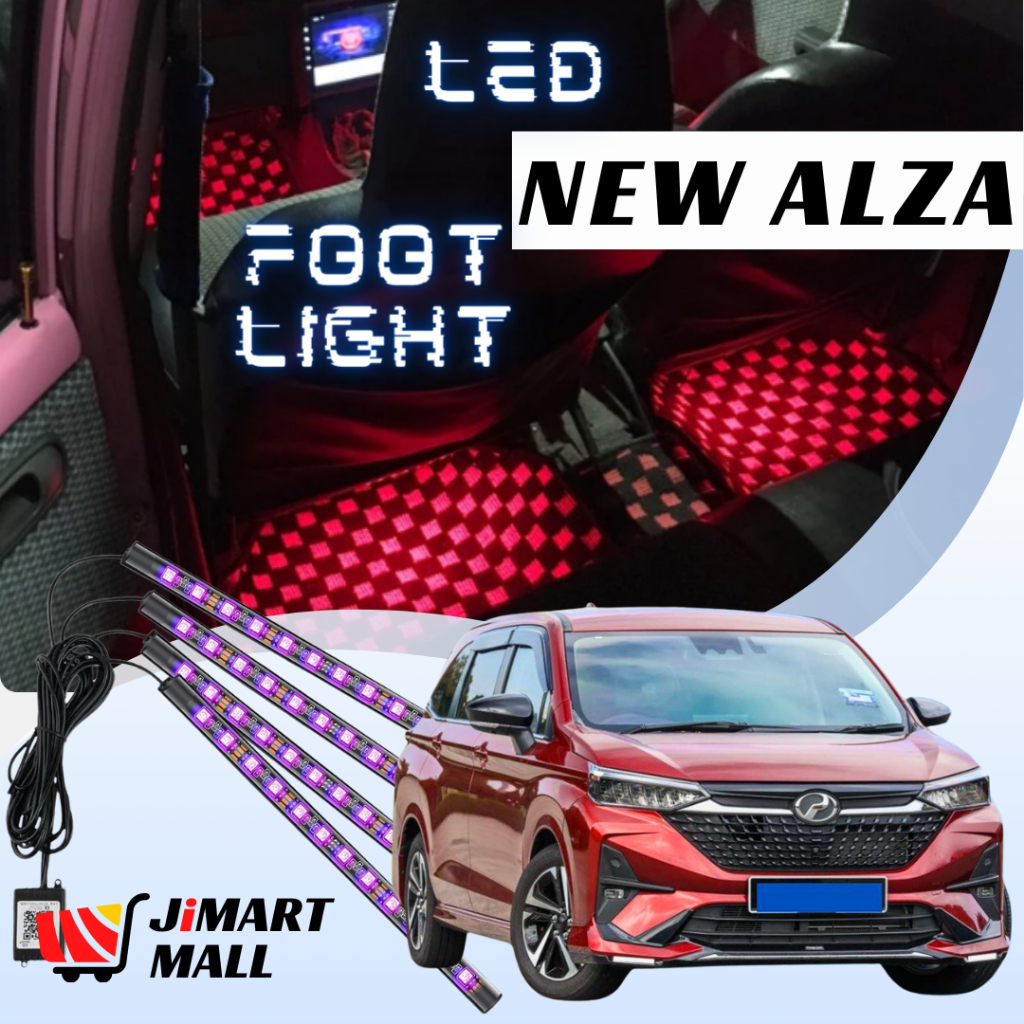 NEW ALZA LED AMBIENT LIGHT Foot Floor Light Lampu Kaki Kereta RGB ...