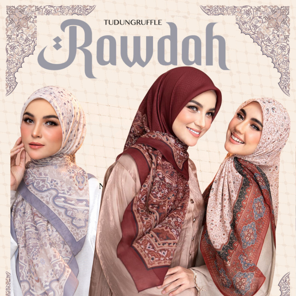 Ruffle Tudung Bawal Cotton Voile MERAKI RAWDAH Square Bidang 45 Hijab ...