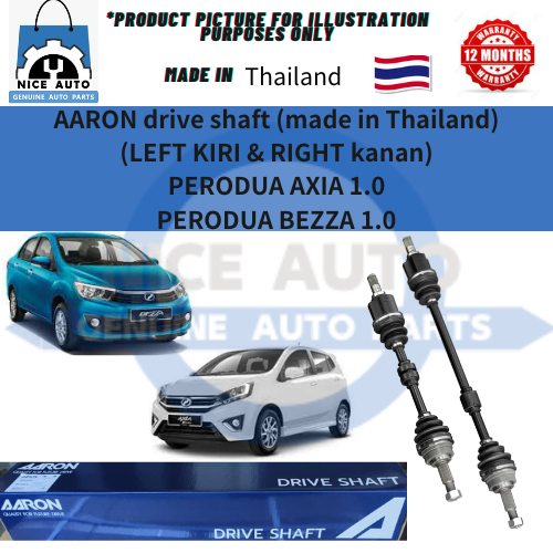 PERODUA AXIA 1.0 / PERODUA BEZZA 1.0 DRIVE SHAFT (LEFT KIRI & RIGHT ...