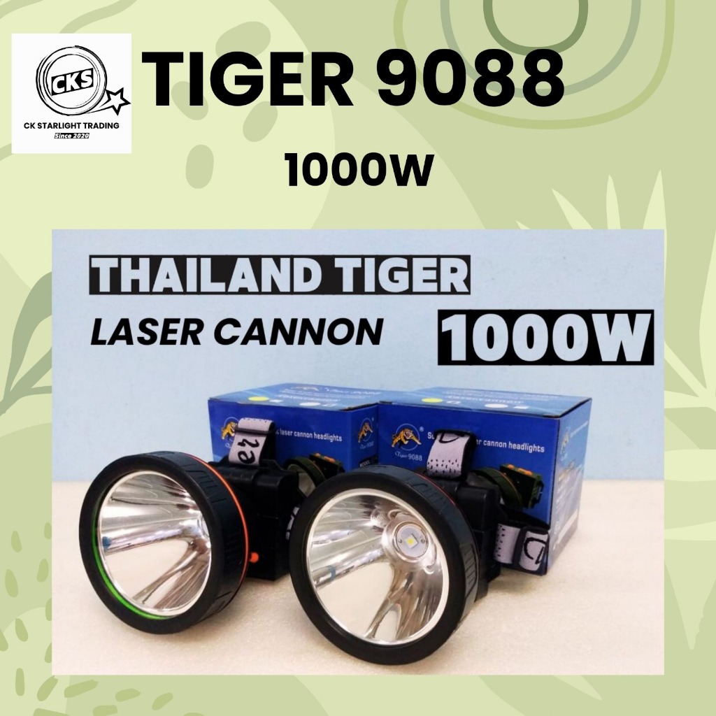 KUAT TERANG 1000W/3Modes Lampu kepala/headlamps THAILAND TIGER 9088 ...