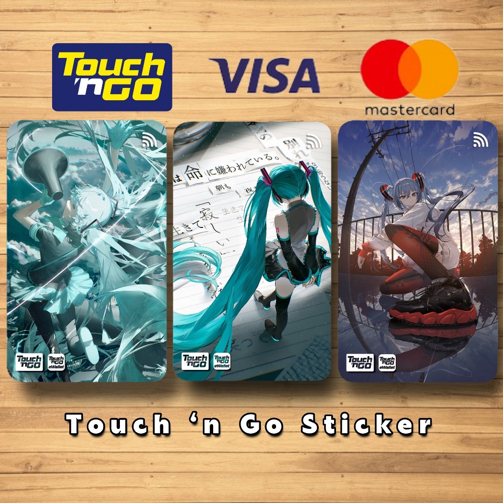 Miku Series Touch n Go Card Sticker Cover TNG / MASTER / VISA / CREDIT/ DEBIT CARD Printing DIY ...