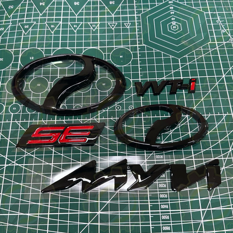GLOSSY BLACK SERIES PERODUA MYVI SE1,SE2 2008-2011 FRONT REAR GRILLE ...