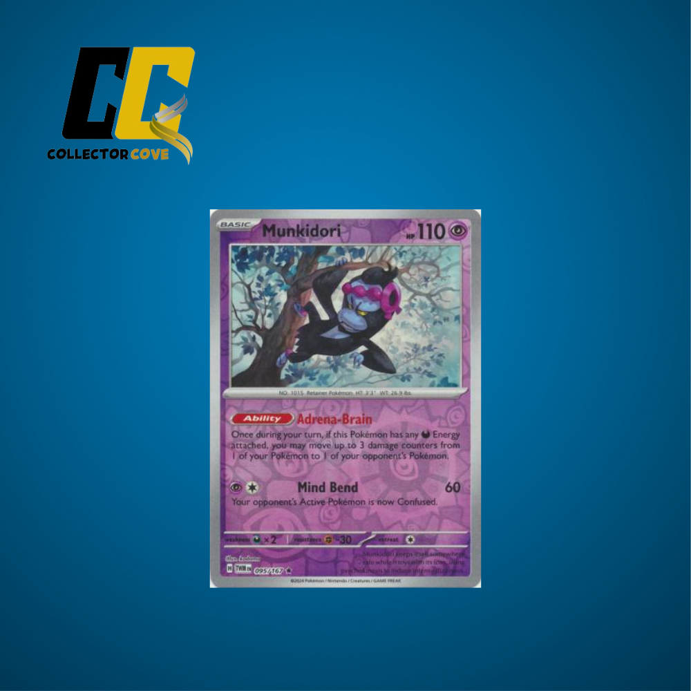 Pokemon TCG Munkidori 095/167 Holo Rare Reverse Holo - SV06 Twilight ...