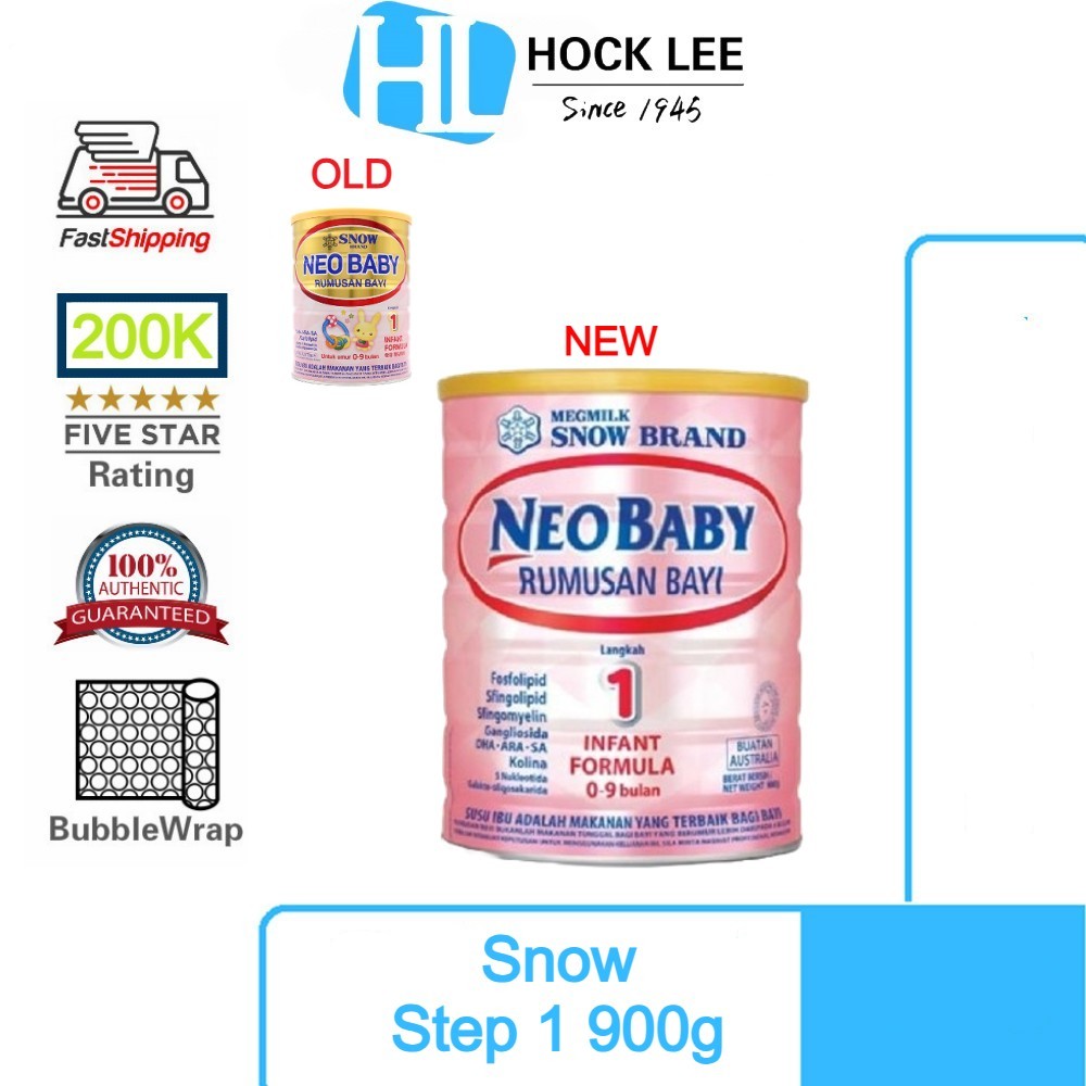 RM106.29* Snow Neo Baby Milk Formula Step 1 (0-9months) 900g | Shopee ...