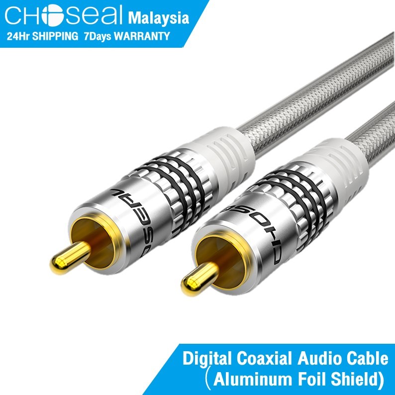 Choseal Digital Audio Coaxial Cable S/PDIF Premium RCA for Speaker ...