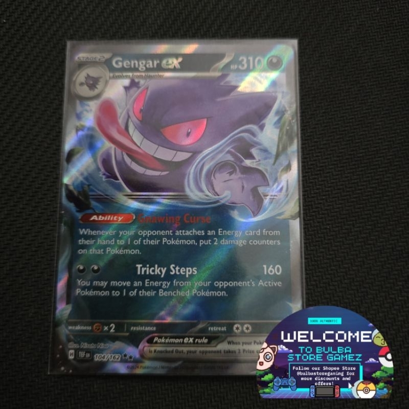 Gengar Ex 104/162 SV05 Temporal Forces TEF Pokémon TCG Card Game ...