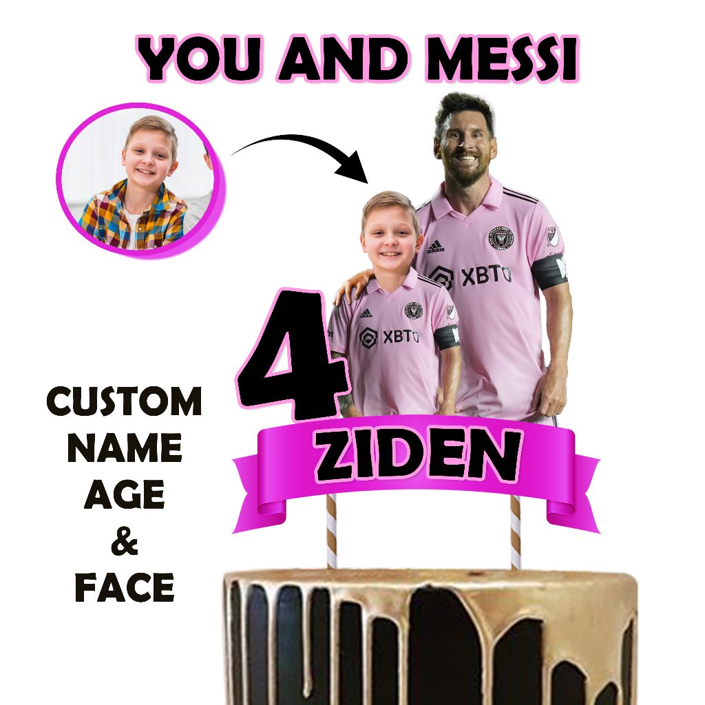 MESSI INTER MIAMI CAKE TOPPER | Shopee Malaysia