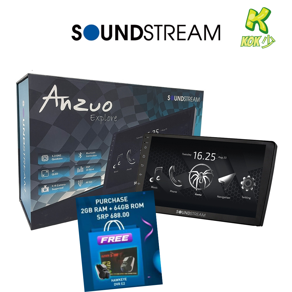 SOUNDSTREAM Anzuo Explore TOUCH SCREEN DSP Android Car Player (9"/10"/2 ...