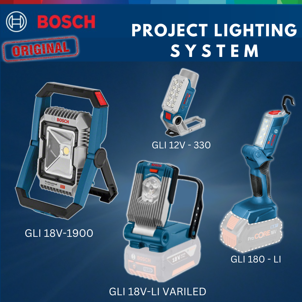 Original Bosch Cordless LED Light System ( GLI 18V-LI VARILED / GLI 18V ...