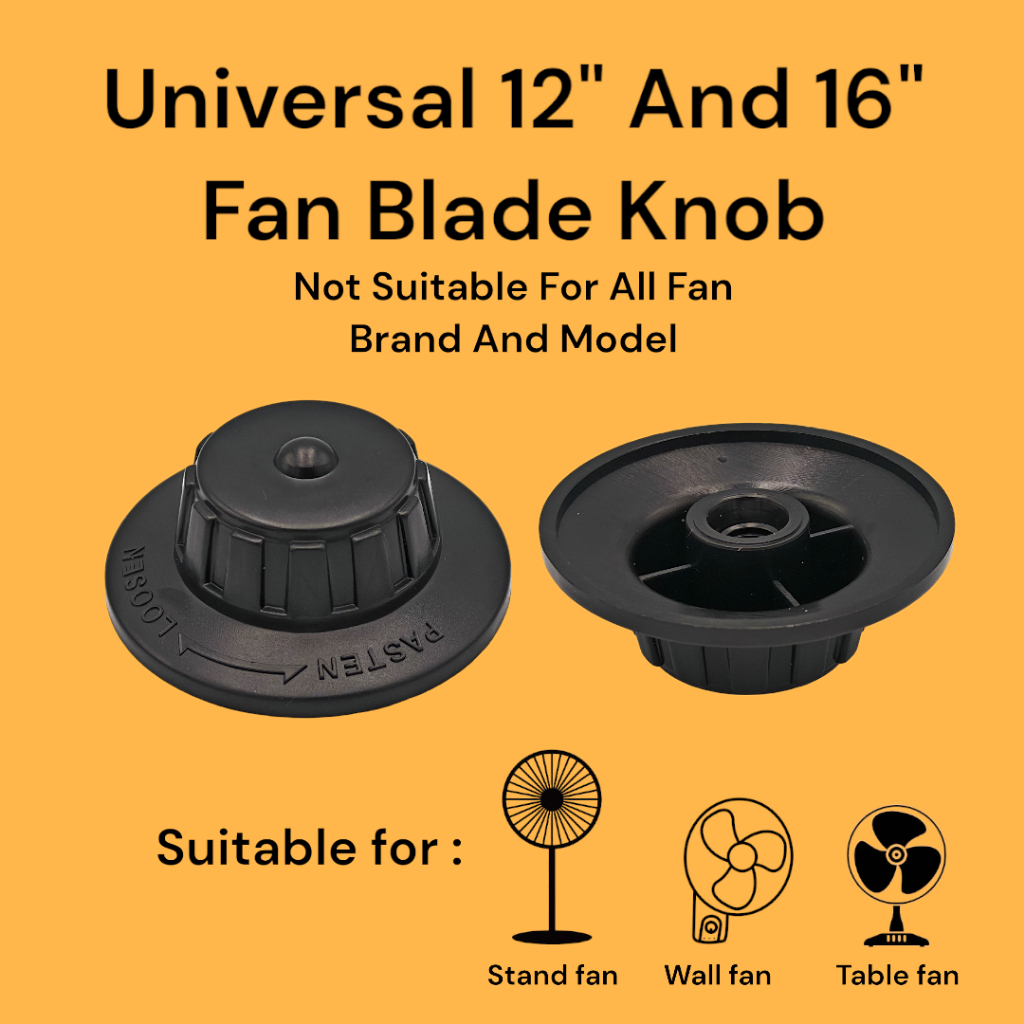 Universal 12" & 16" Multi Fan Blade Knob Blade Cap Blade Lock Spare ...