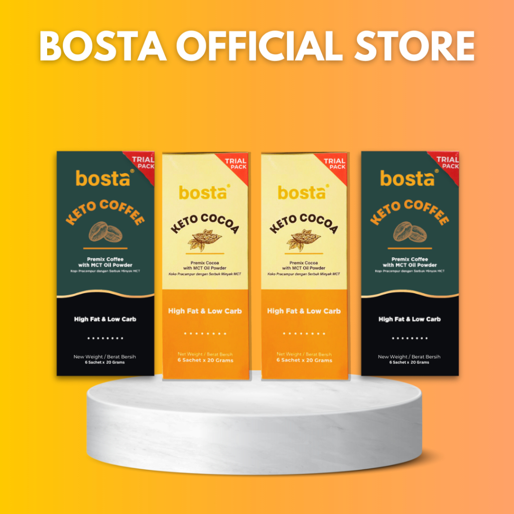 [SALE] 4 BOX MIX Bosta Keto sachet coffee and cocoa | Shopee Malaysia