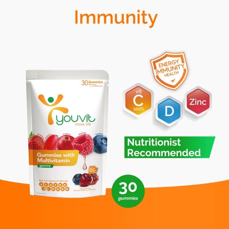 Youvit adult multivitamin gummies 30pcs (exp11/2025) | Shopee Malaysia