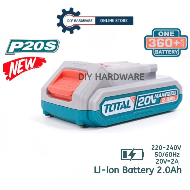 Total Li-ion Battery (20V/2.0AH) TFBLI2001 | Shopee Malaysia