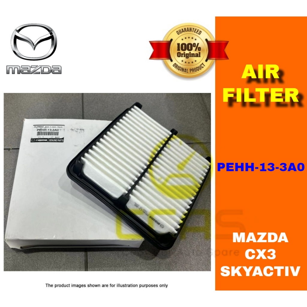 (100% ORIGINAL) ENGINE AIR FILTER MAZDA CX3 SKYACTIV PEHH-13-3A0 ...