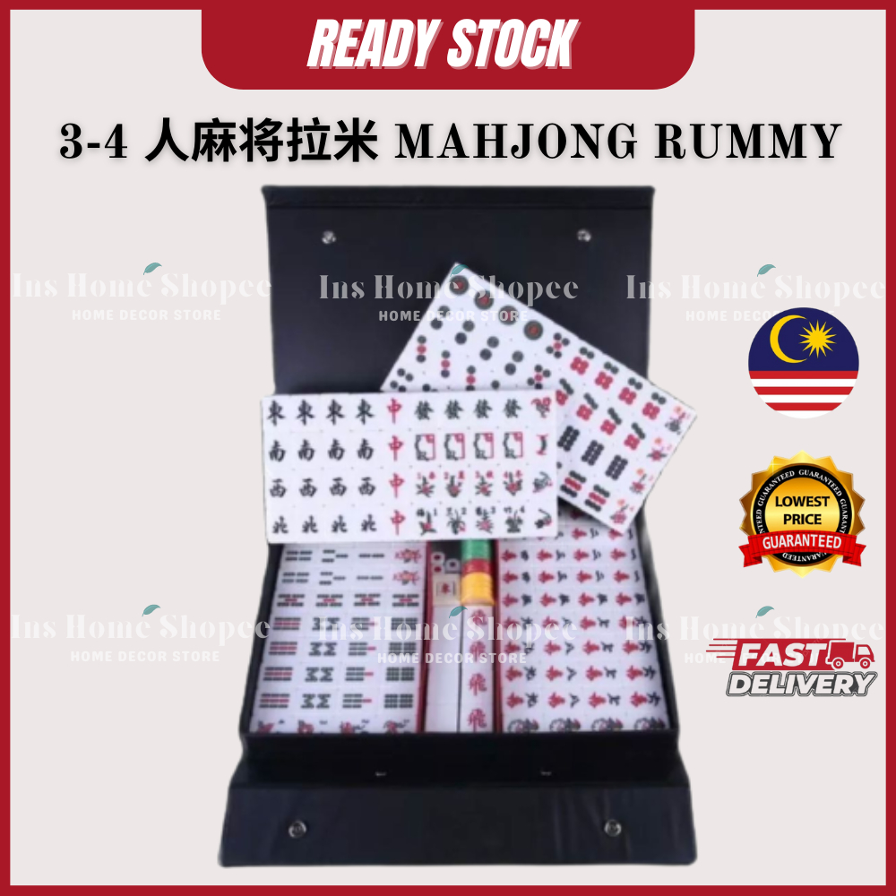 (Inshome) Ready Stock Full Set Rummy Mahjong 4 Player 3 Player Lami ...