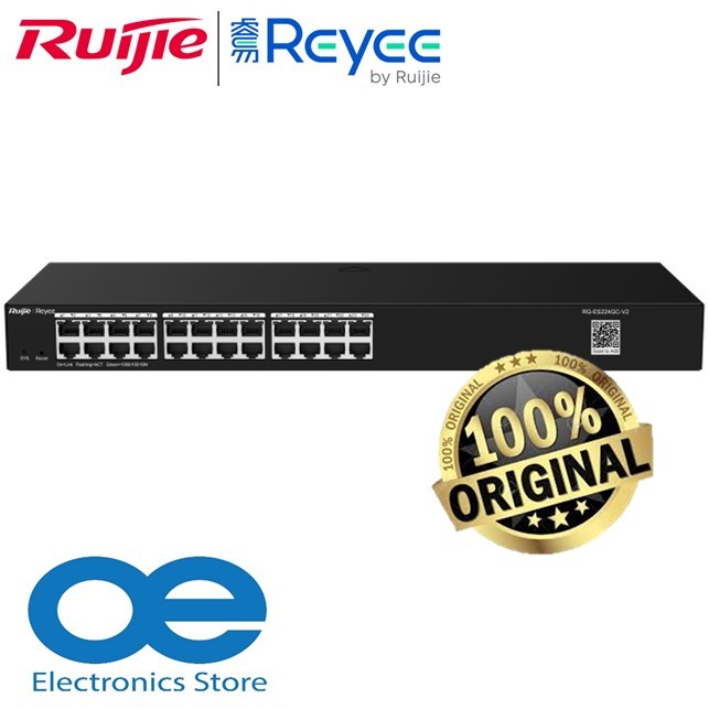 Ruijie Reyee RG-ES224GC Network 24 Port Gigabit 19-inch Rack-mountable ...