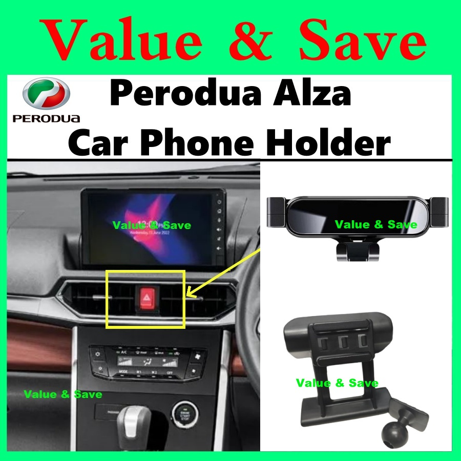 Perodua Alza New 2022 - 2025 Custom Fit Gravity Phone Holder Air Vent ...