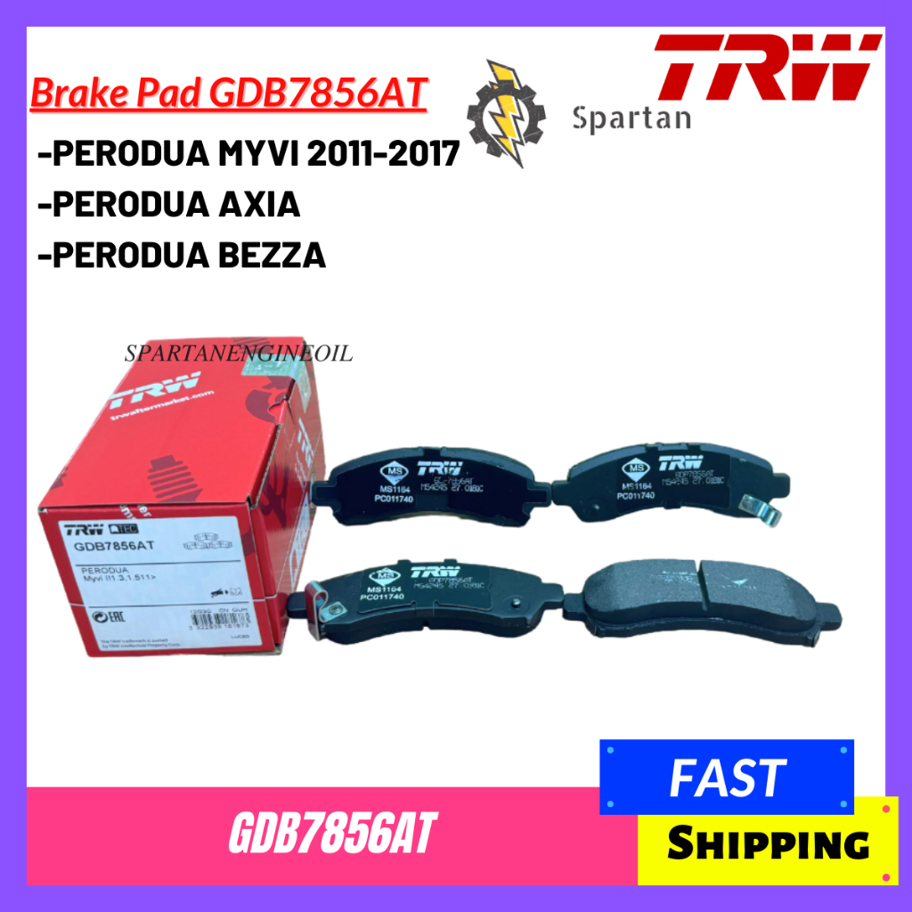 ORIGINAL Brake Pad Front - Perodua AXIA BEZZA MYVI 2nd Gen LagiBest ...