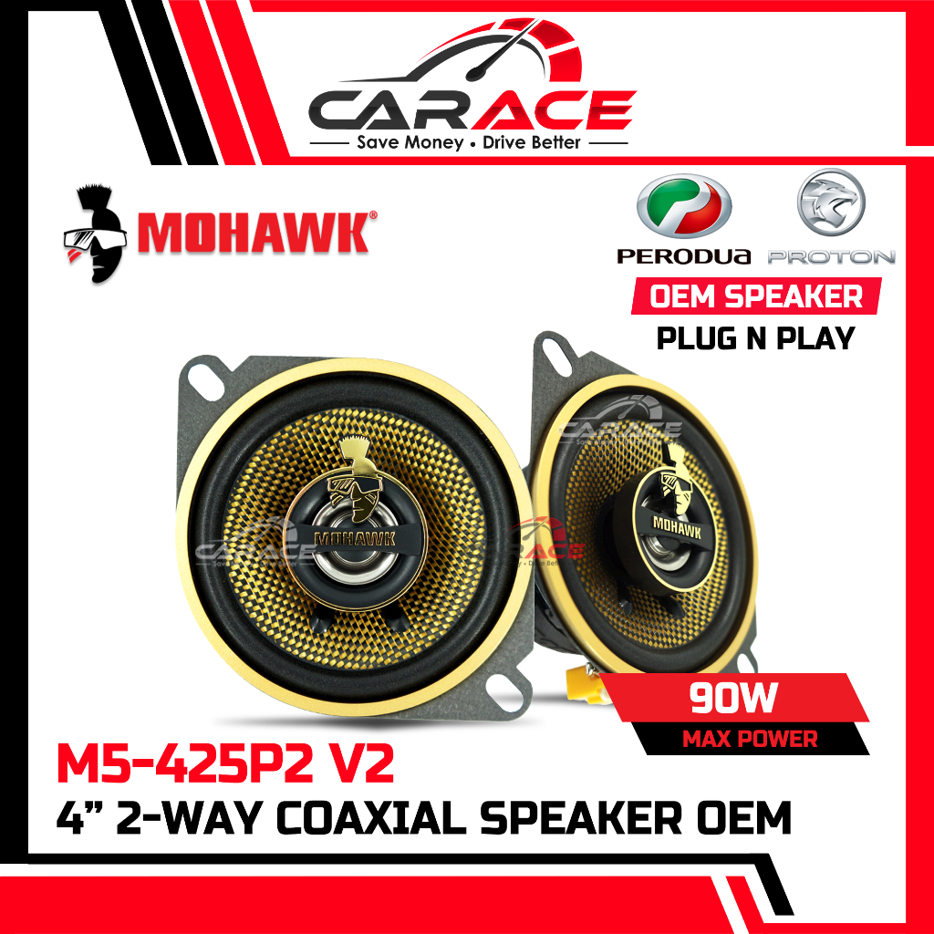 MOHAWK Speaker Plug & Play 4inch 2Way M5-425P2 V2 OEM Car Speaker Perodua Myvi Old Lagi Best ...