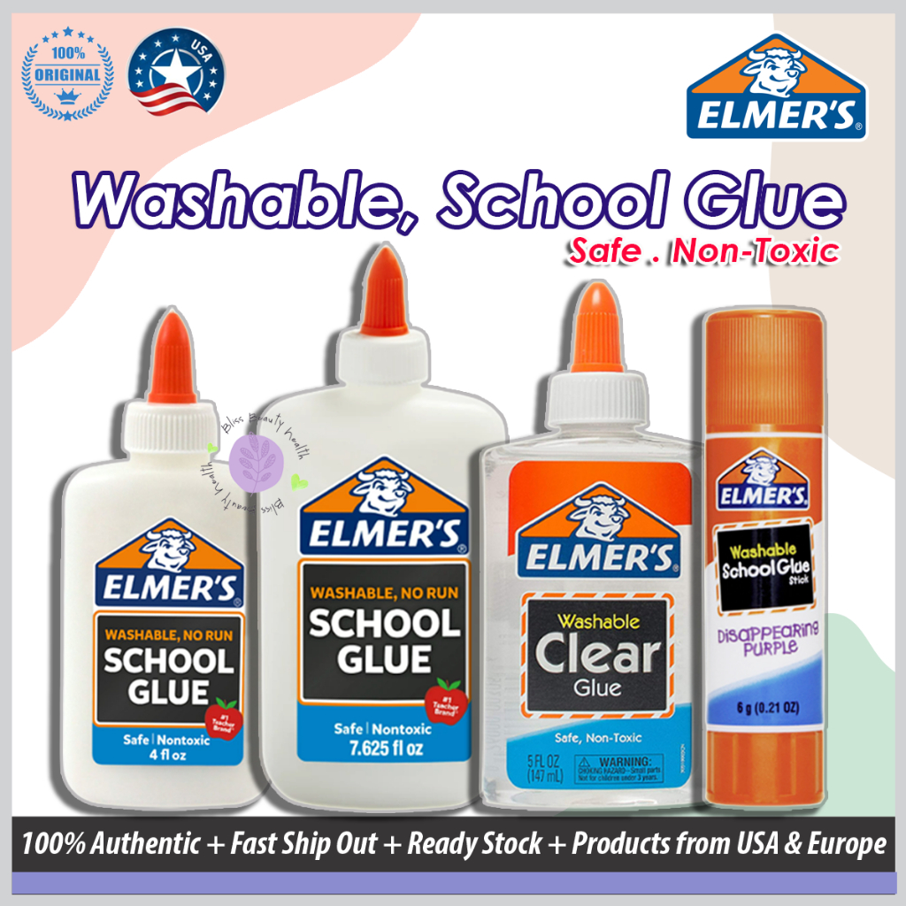 USA Elmer's Liquid School Glue Slime Glue & Craft Glue | Slime Safe ...