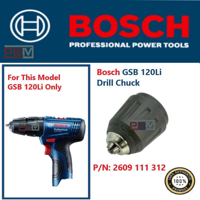 BOSCH GSB 120-LI IMPACT KEYLESS CHUCK, CORDLESS DRILL KEYLESS CHUCK ...