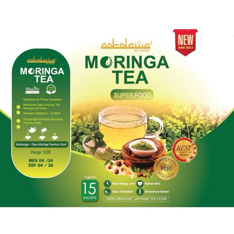 AD DAWA TEH MORINGA HQ ORIGINAL HQ TEH KELOR TEH PURE MORINGA HARAMAIN ...