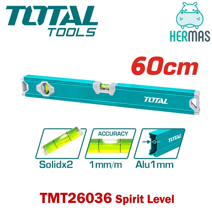 TOTAL TMT26036 Spirit Level 60cm / 24" Water Level Ruler | Shopee Malaysia