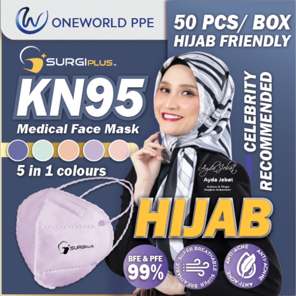 【SurgiPlus】Hijab Series KN95 5ply & KF94 4ply Medical Face Mask ...