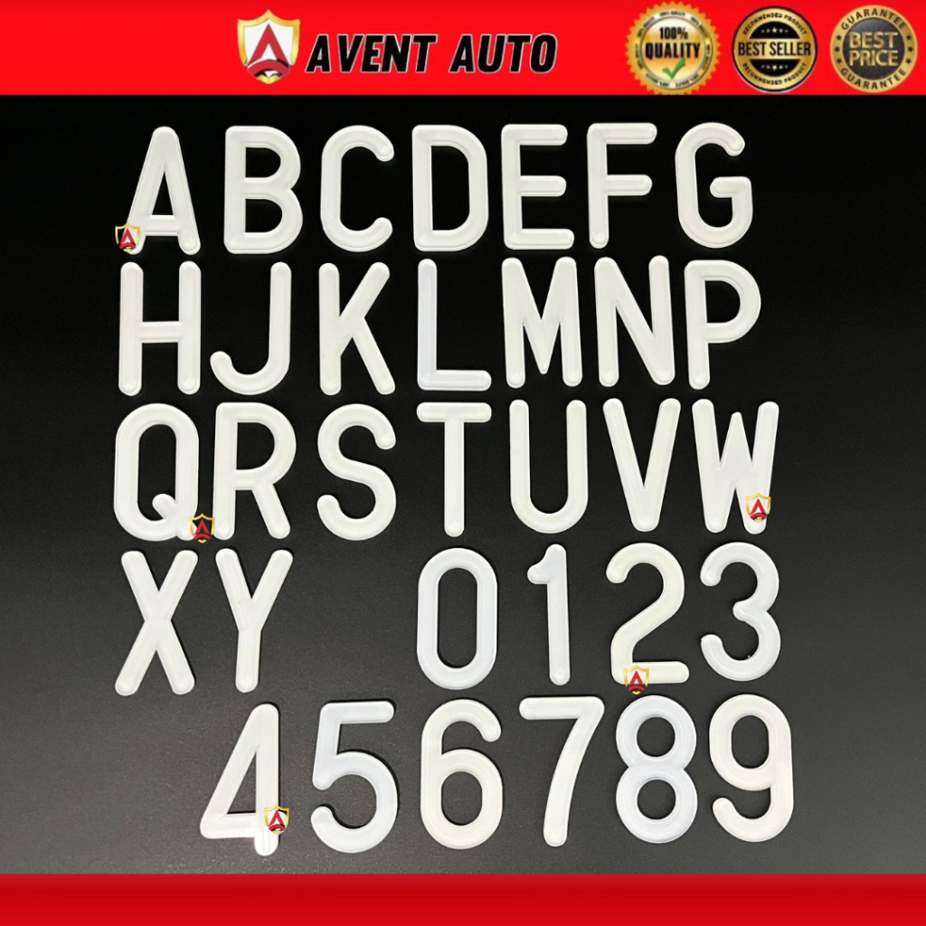 🔥READY STOCK🔥 Acrylic 3D Crystal Huruf Plate Kereta/Car Plate Number ...