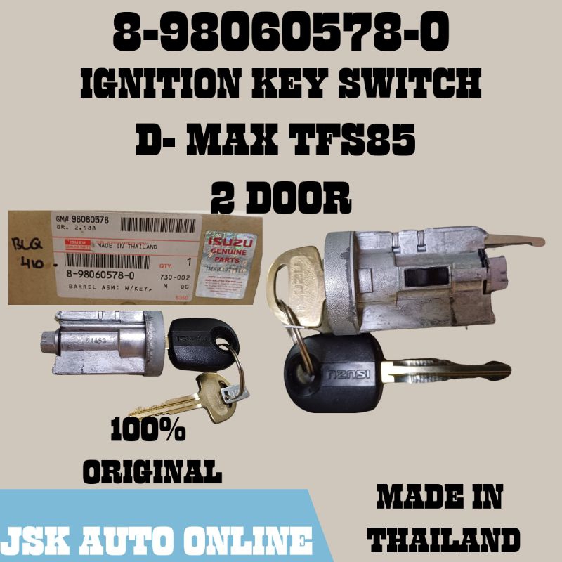 8-98060578-0 IGNITION KEY SWITCH ISUZU D-MAX TFS85(2 DOOR) 100% NRW ...