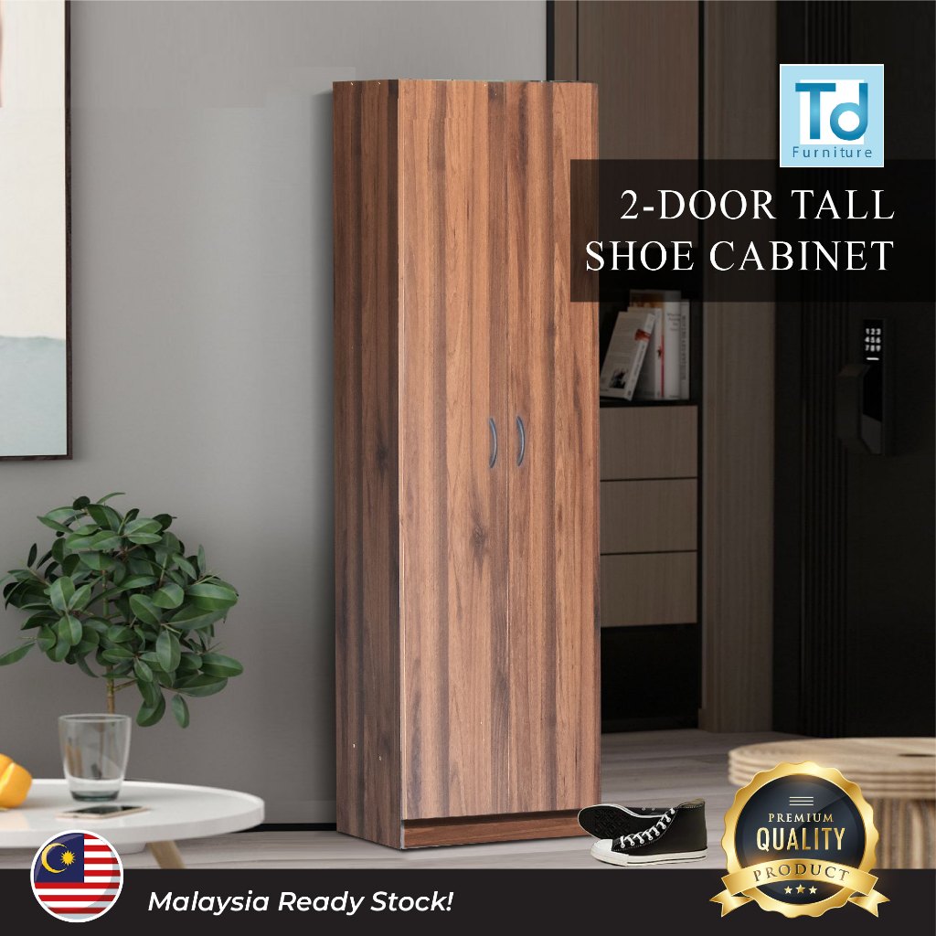 Modern Multipurpose 2 Door Tall Shoe Storage Cabinet Shoe Rack Entryway ...