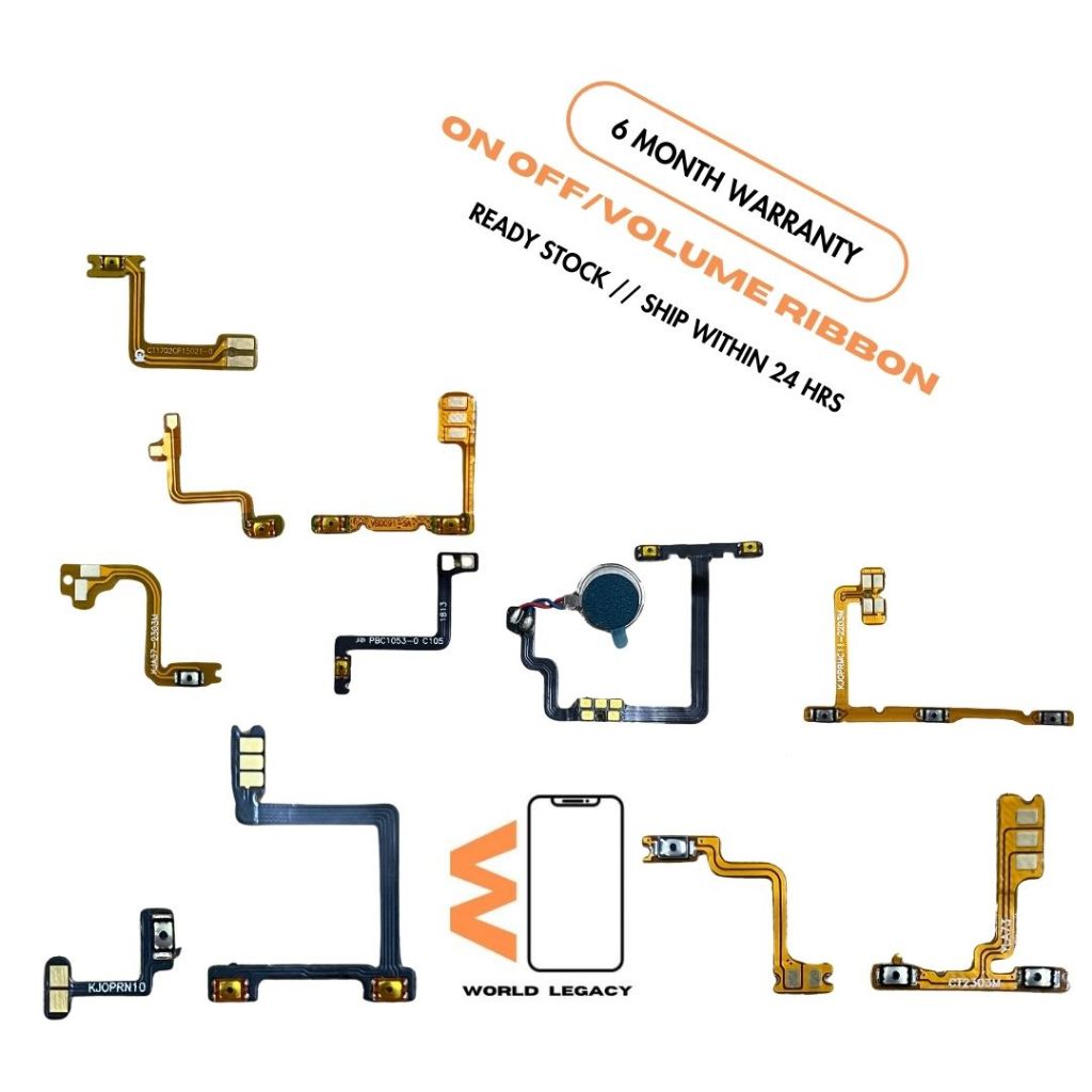 WL[ON OFF/VOLUME RIBBON]OP REAL 8I/9I/C25/C33/C35/C53/8(5G)/C55/9 PRO ...