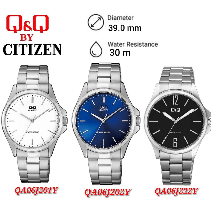 Q&Q Watch By Citizen Analogue Men's Watch with Stainless Steel Bracelet ...