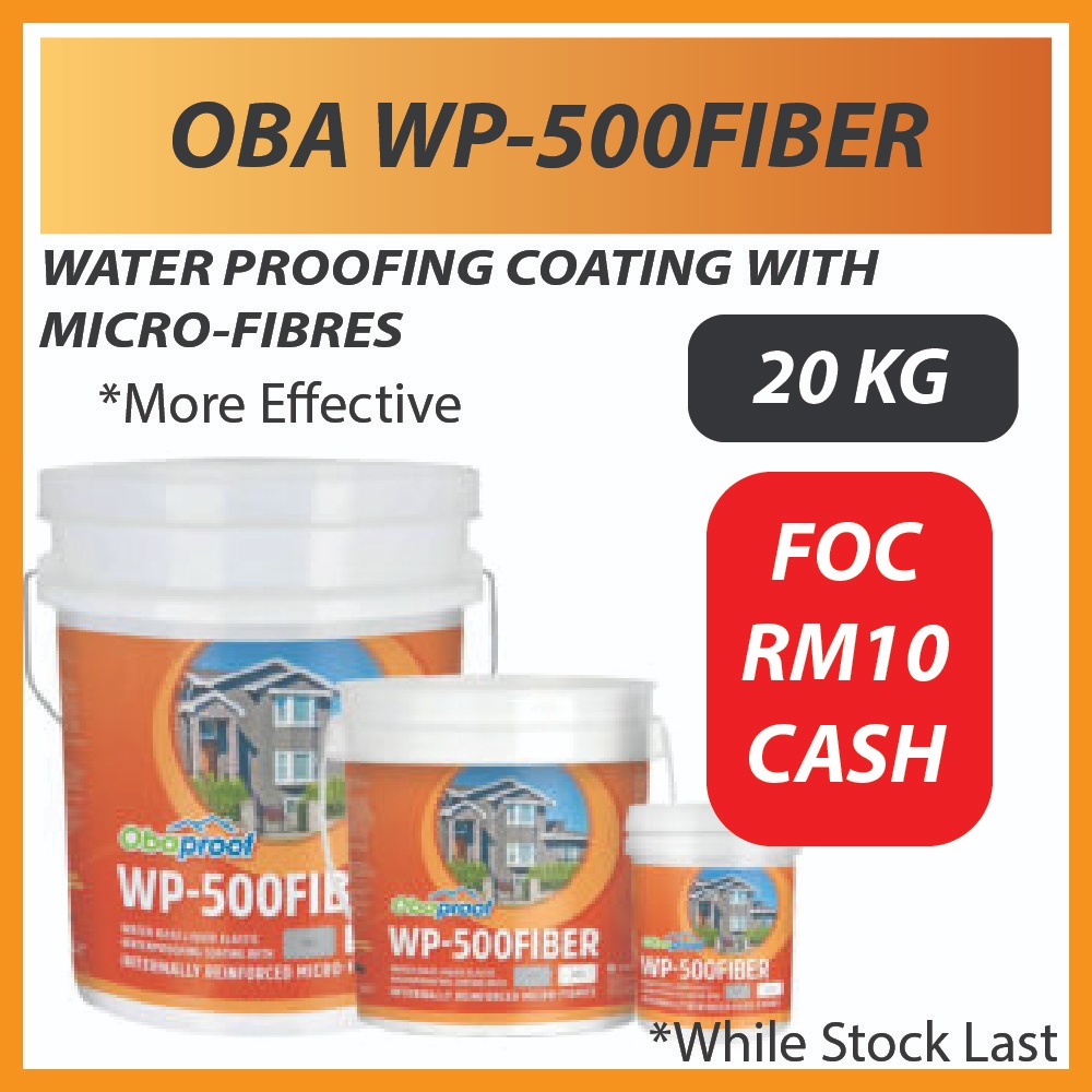 OBAPROOF OBA-500Fiber (20KG) Waterproofing Coating with Internally ...