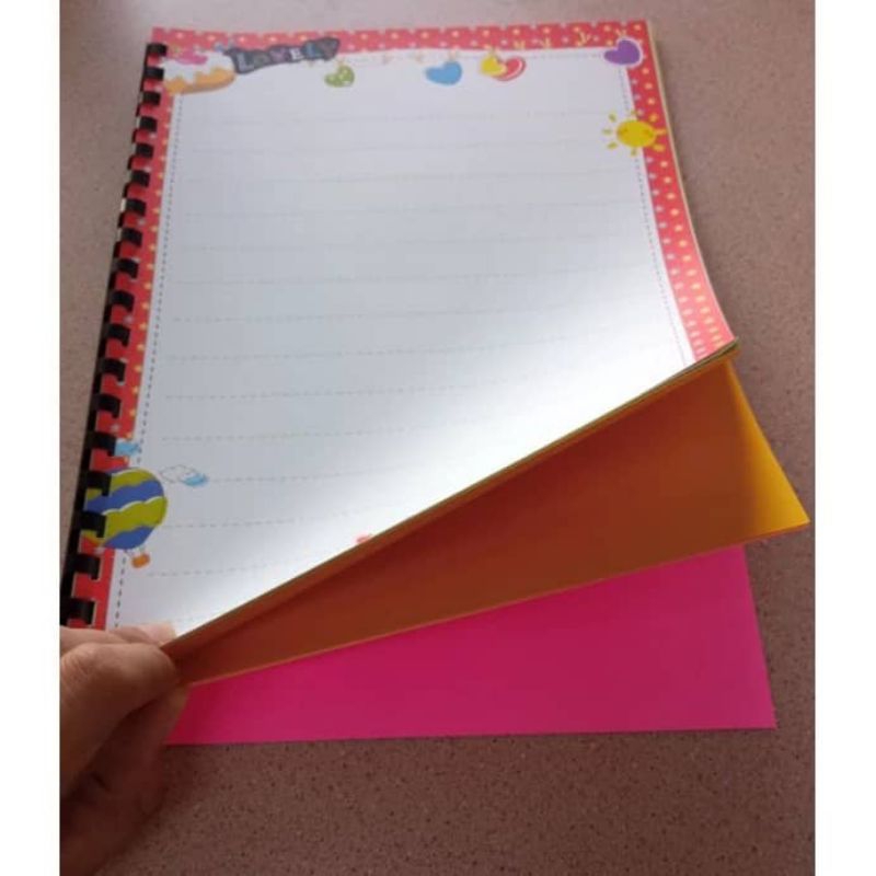Buku Folio 30pcs A4 paper colour 2 farcy card random design 1pcs ...