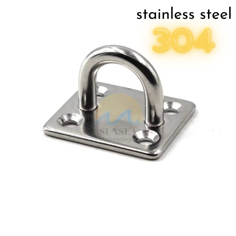 stainless steel 304 square pad eye plate..ready to ship!!! | Shopee ...