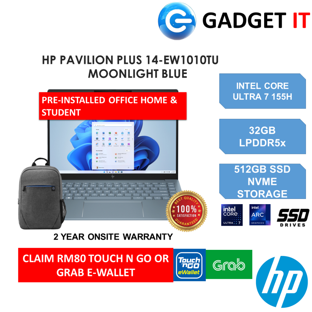 HP PAVILION PLUS 14-EW1010TU / 14-EW1011TU / 14-EW1012TU LAPTOP (CU7 ...