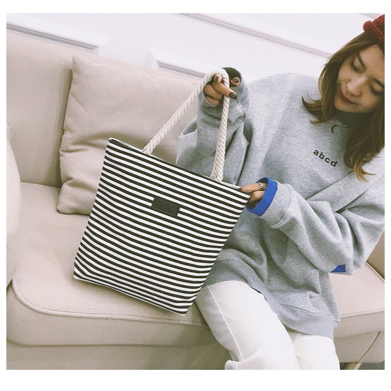 Thick Canvas Bag Collage University Study Bag Shopping bag Korea Style ...