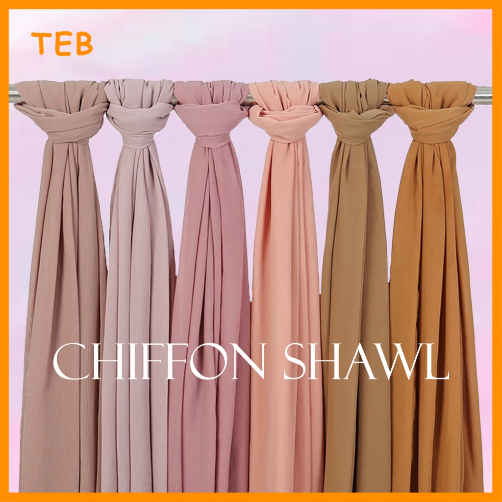 [CLEARANCE NO RESTOCK] Plain Shawl Chiffon Keknis | Shopee Malaysia