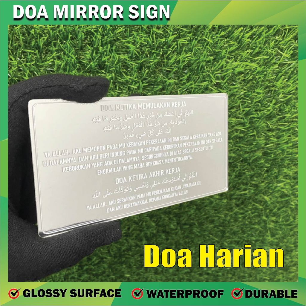 Doa Silver Mirror Acrylic Sign / WA52 | Shopee Malaysia