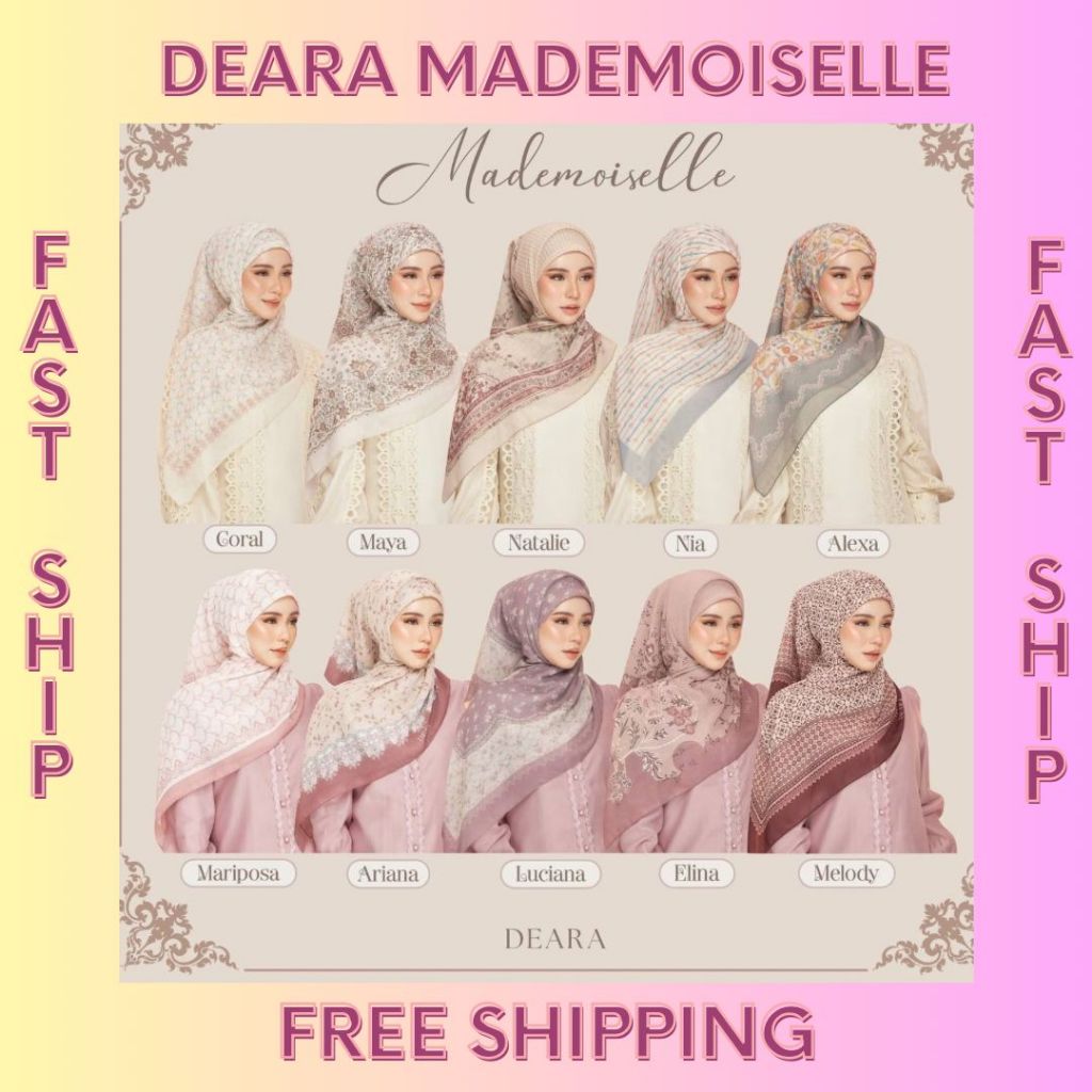 [NEW RELEASED] DEARA HIJAB MADEMOISELLE COTTON VOILE WITH FREE GIFT 🔥 ...