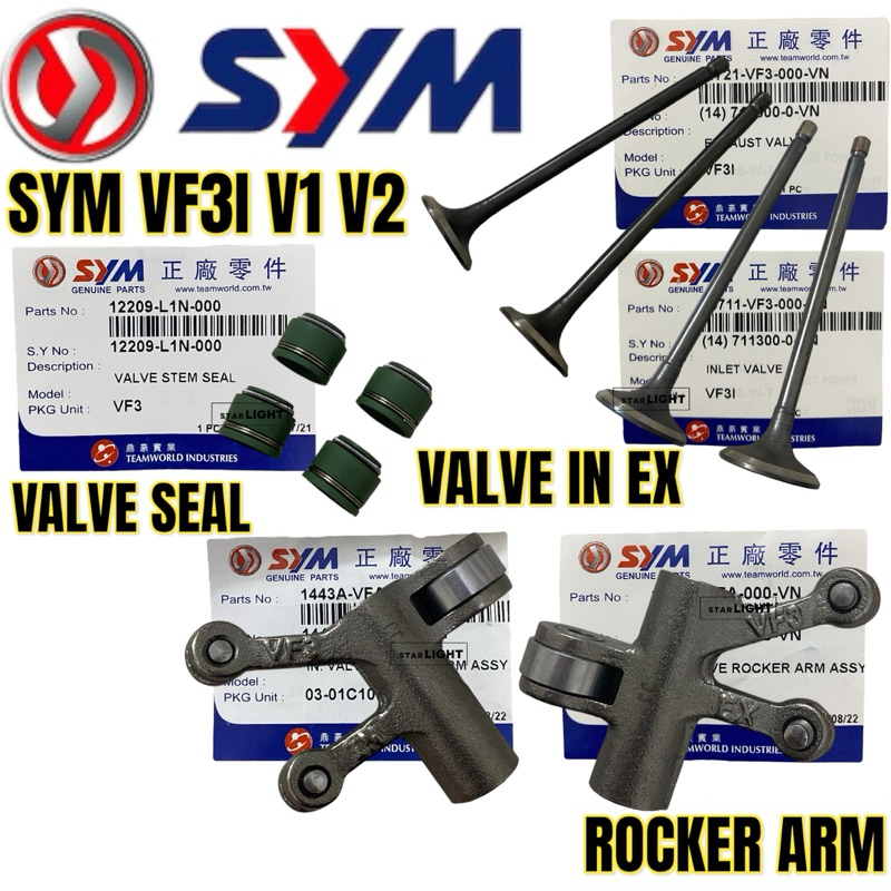 SYM VF3I V1 V2 VF31 VALVE INTAKE EXHAUST VALVE VALVE SEAL ROCKER ARM ...