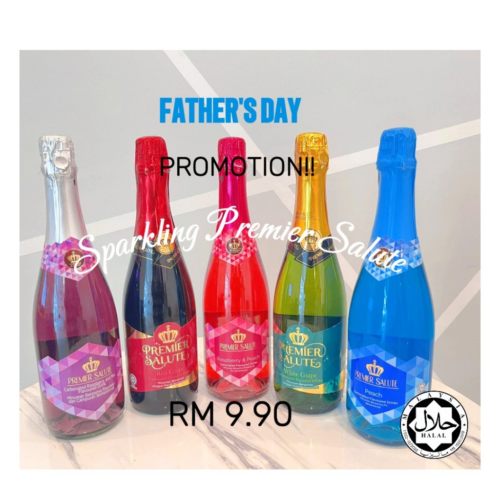 Sparkling Premier Salute , 5 Flavour , (available now white grape only) | Shopee Malaysia