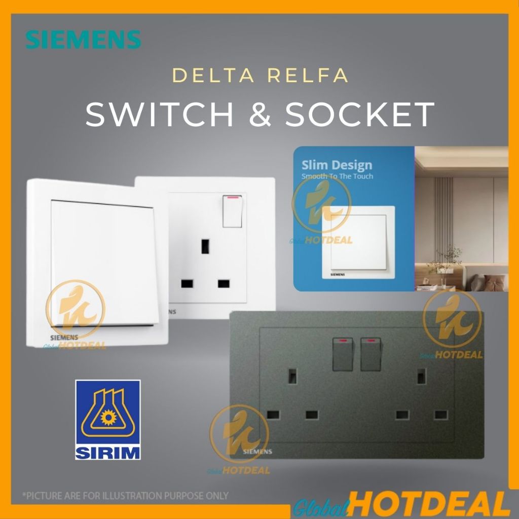 [READY STOCK] SIEMENS DELTA® Relfa Switch Socket Oulet Switches SIRIM ...