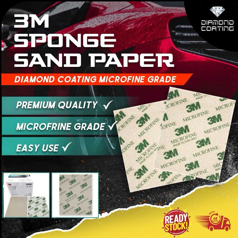 Diamond Coating(3M Sponge Sand Paper) - Microfine Grade | Shopee Malaysia