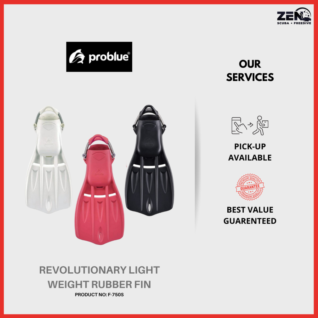 Problue Revolutionary Light Weight Rubber Fin F750S Light Jet Fins | Shopee Malaysia