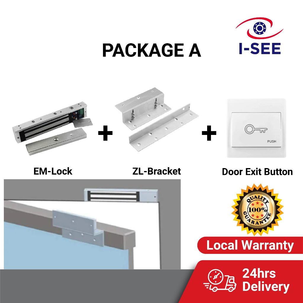[Quality Assured] EM Lock + ZL/ U Bracket Package For Door Access ...