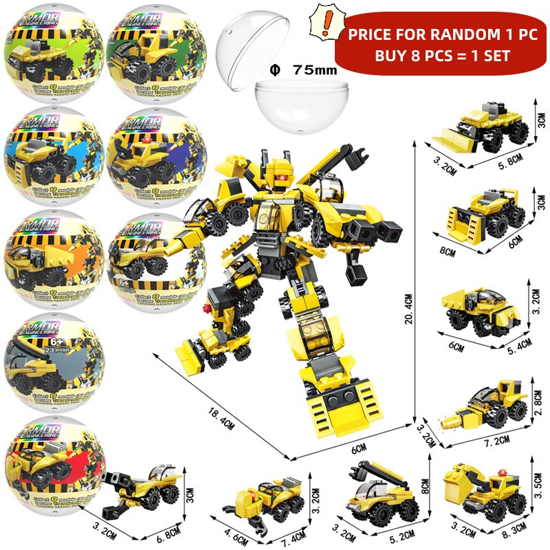 Building Blocks Surprise Eggs Mystery Educational Toy for boys Girls ...