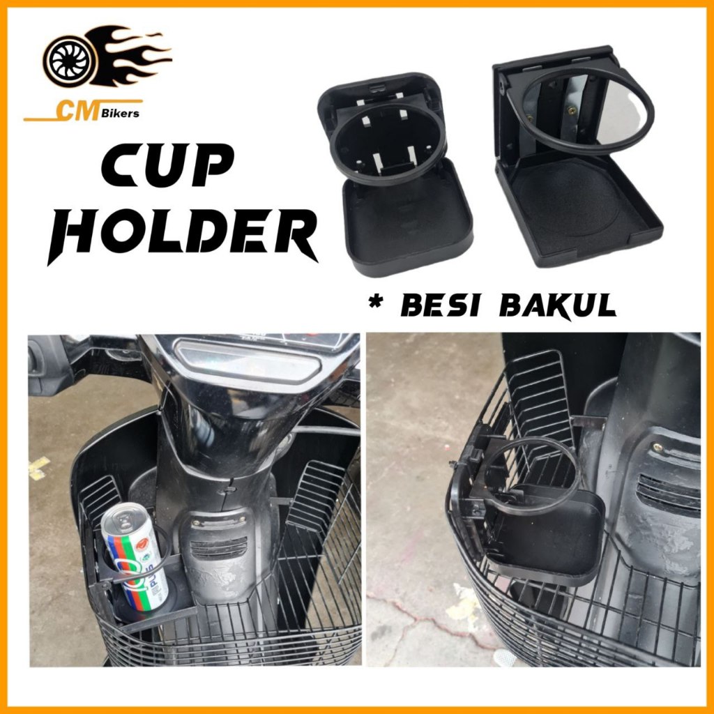 Motorcycle Basket Cup Holder / Bakul Motor Cup Holder Delivery Cup ...